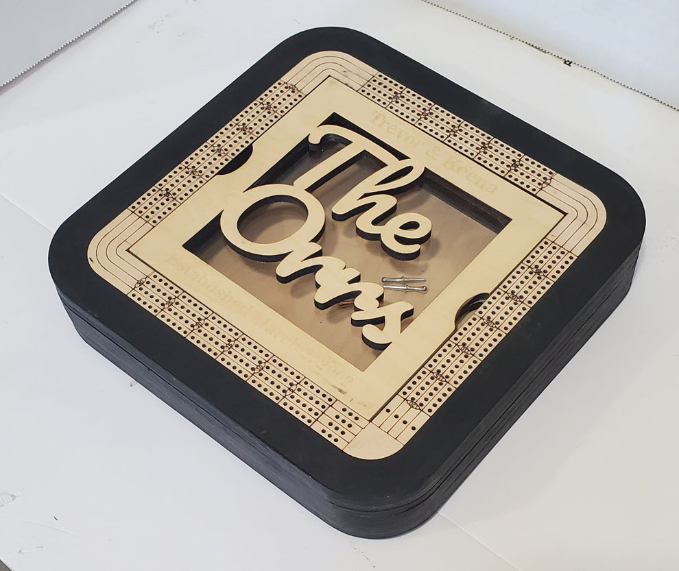 Shadow Box Cribbage Board – Custom Crib Boards