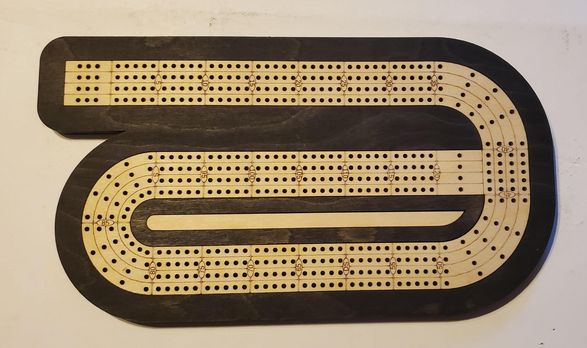 Standard 4 Lane Cribbage Board – Custom Crib Boards
