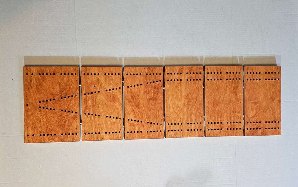 Sectional Tournament Style Cribbage Board - Custom Crib Boards